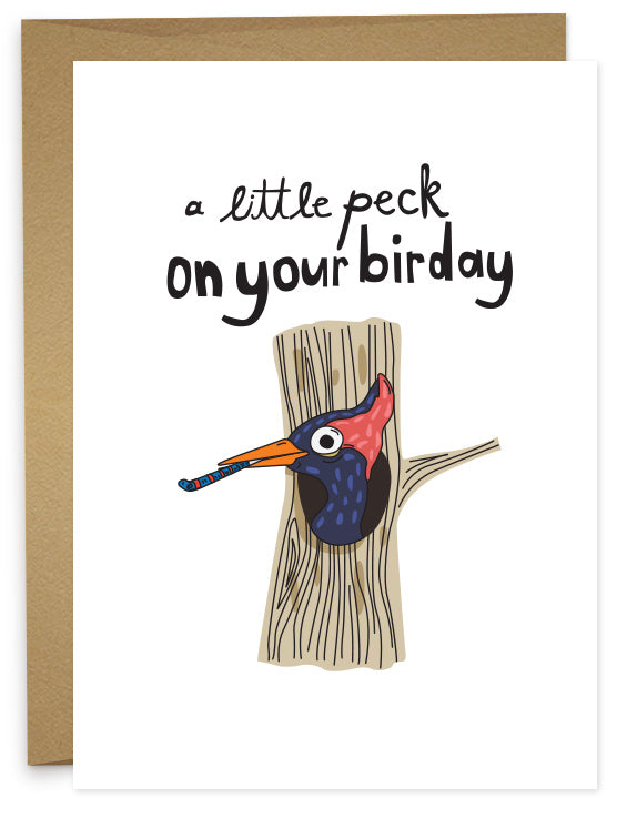 Birthday Birday Peck Card – Humdrum Paper