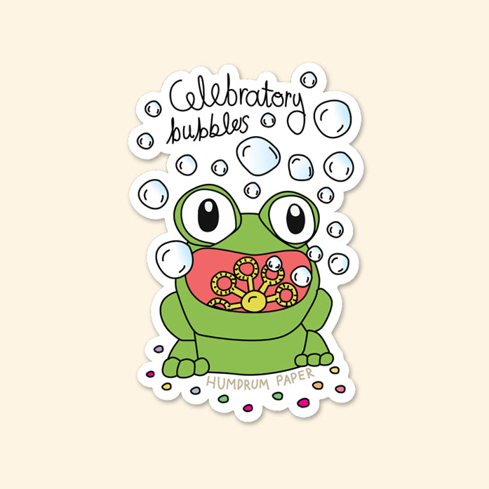 Celebratory Bubbles Sticker – Humdrum Paper