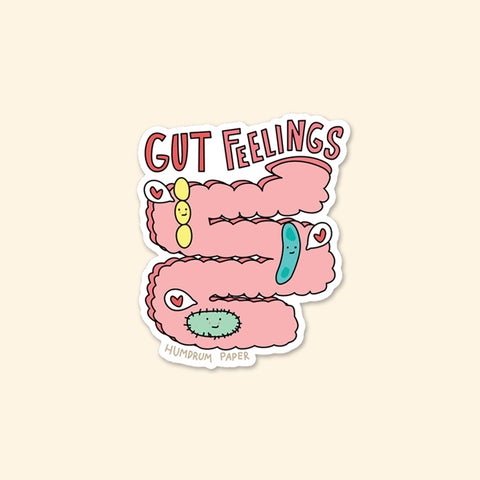 Gut Feelings Happy Sticker – Humdrum Paper