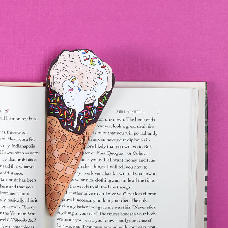 Ice Cream Cone Bookmark (it's die cut!) – Humdrum Paper